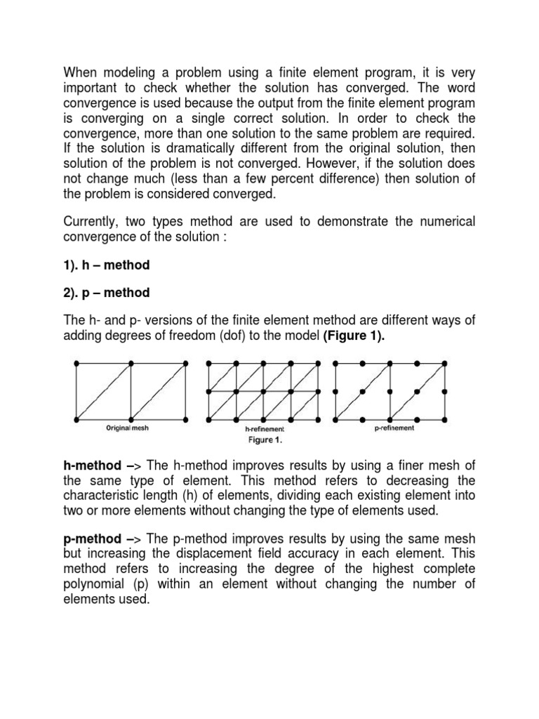 1) - H - Method 2) - P - Method | PDF | Finite Element Method | Computational Complexity Theory