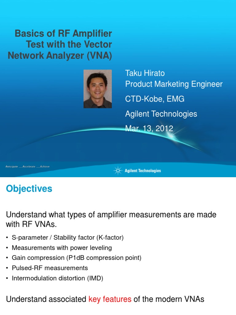 Basics of RF Amplifier Test With The Vector Network Analyzer (VNA ...