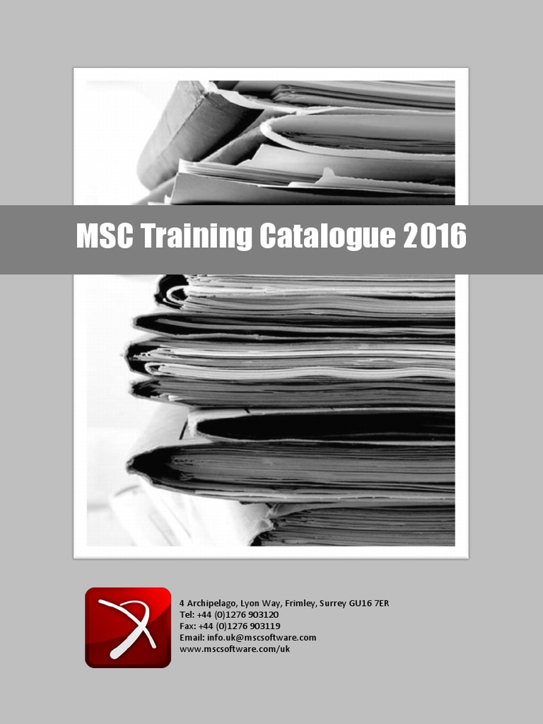 MSC Online Training Catalog 2016 | PDF | Simulation | Educational ...