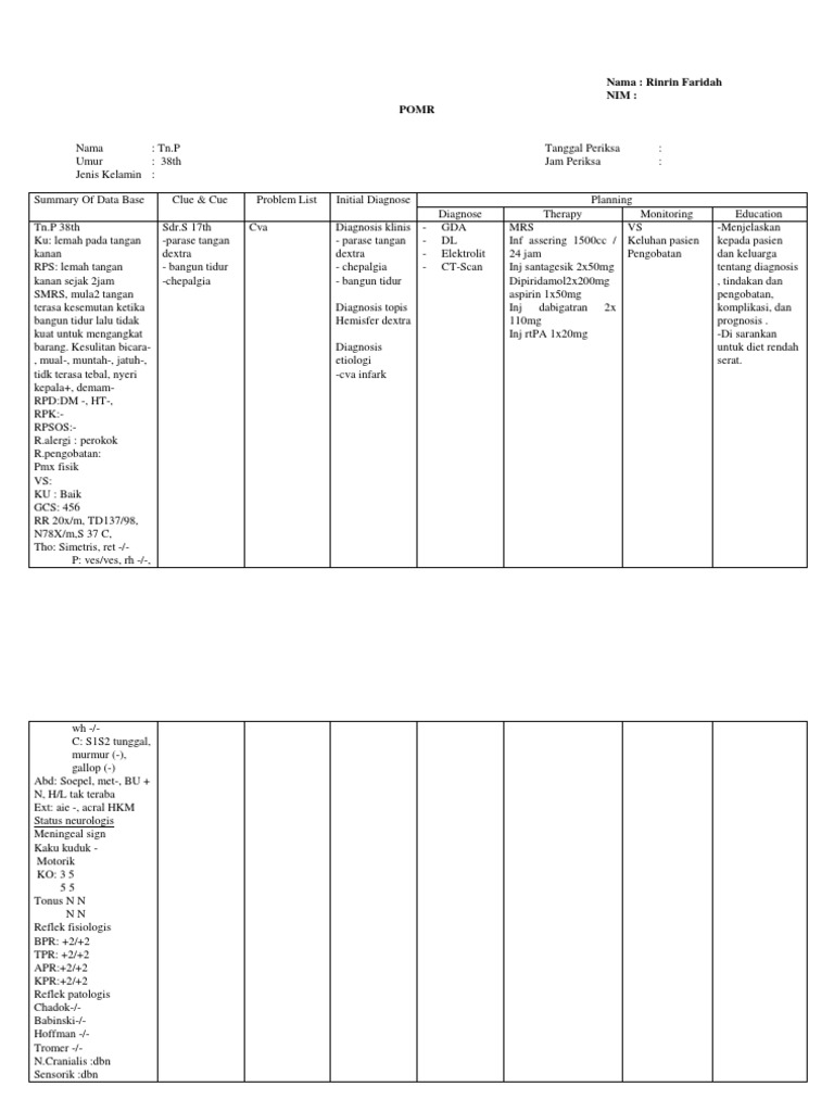 Pomr CVA Infark | PDF