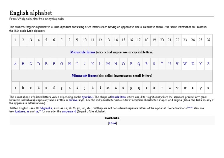 English Alphabet | PDF | Letter Case | Symbols
