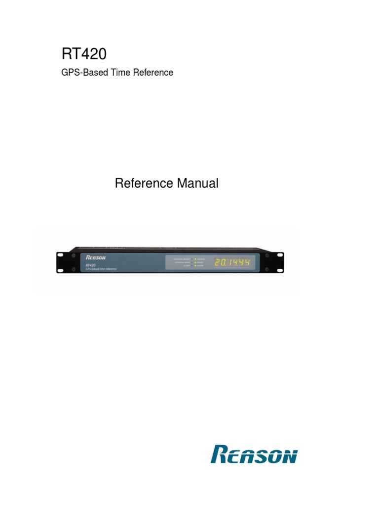 Reference Manual: GPS-Based Time Reference | PDF | Coaxial Cable ...