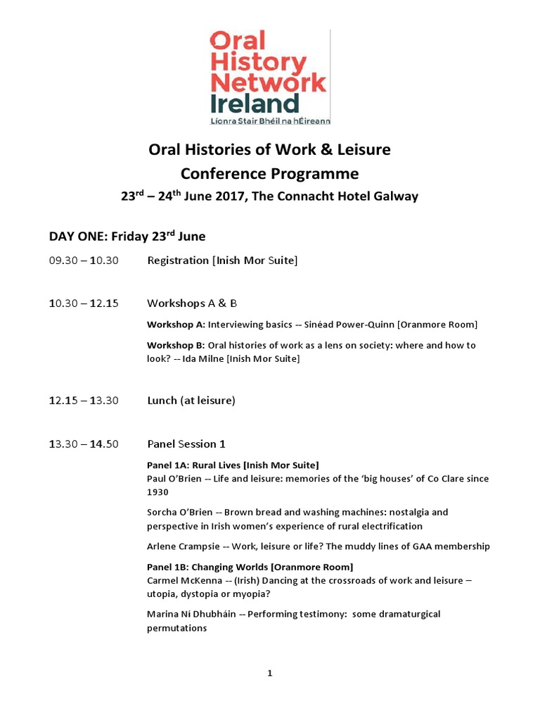 Oral Irish History Booklet | PDF