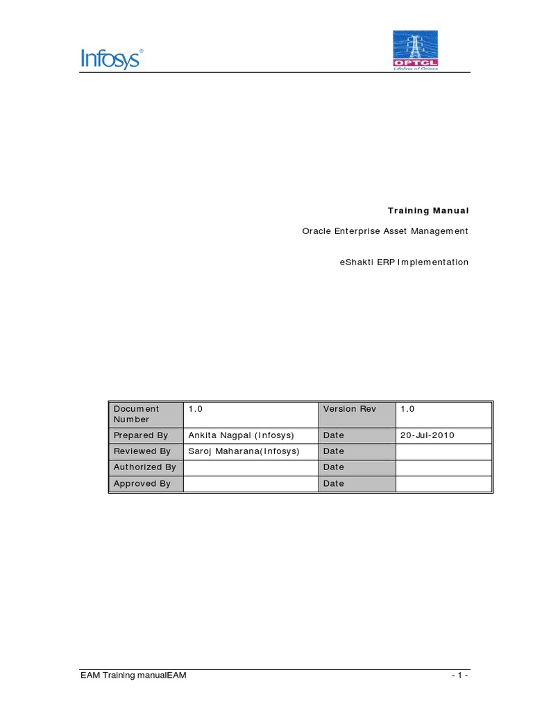EAM Manual | PDF | Business Process | Asset Management