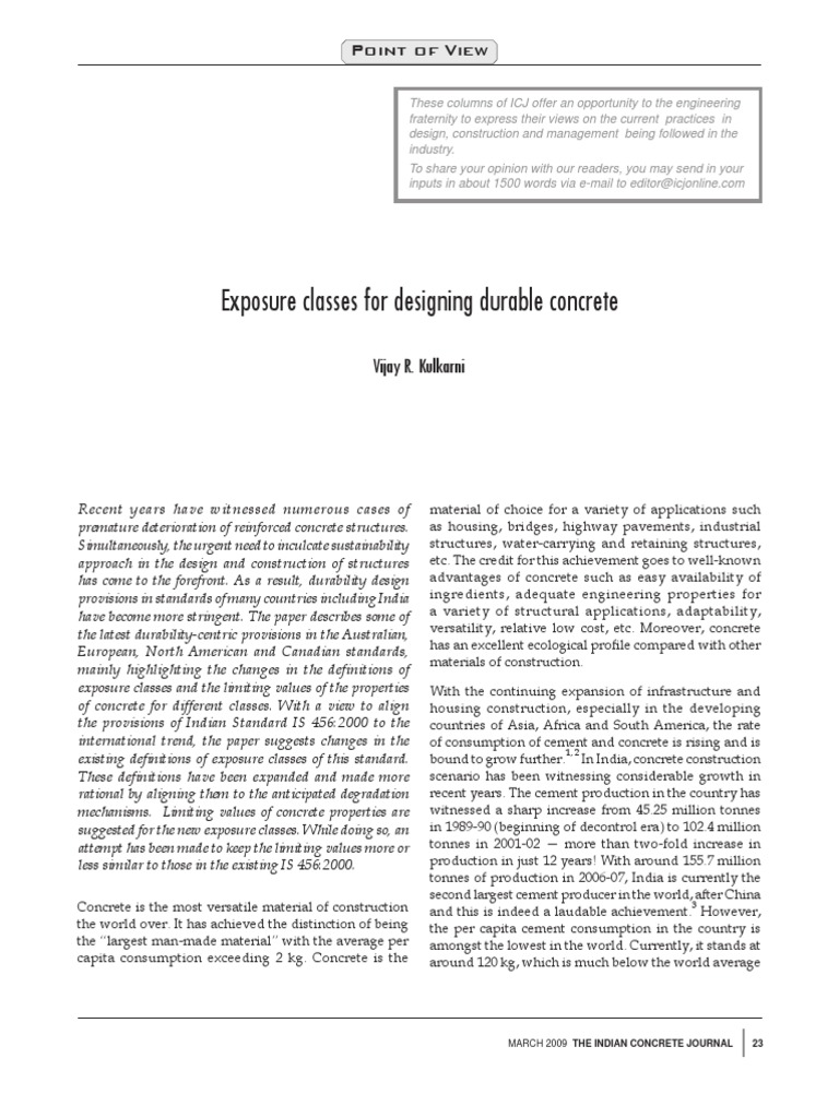 (PAPER) V.R. Kulkarni (2009) Exposure Classes For Designing Durable ...