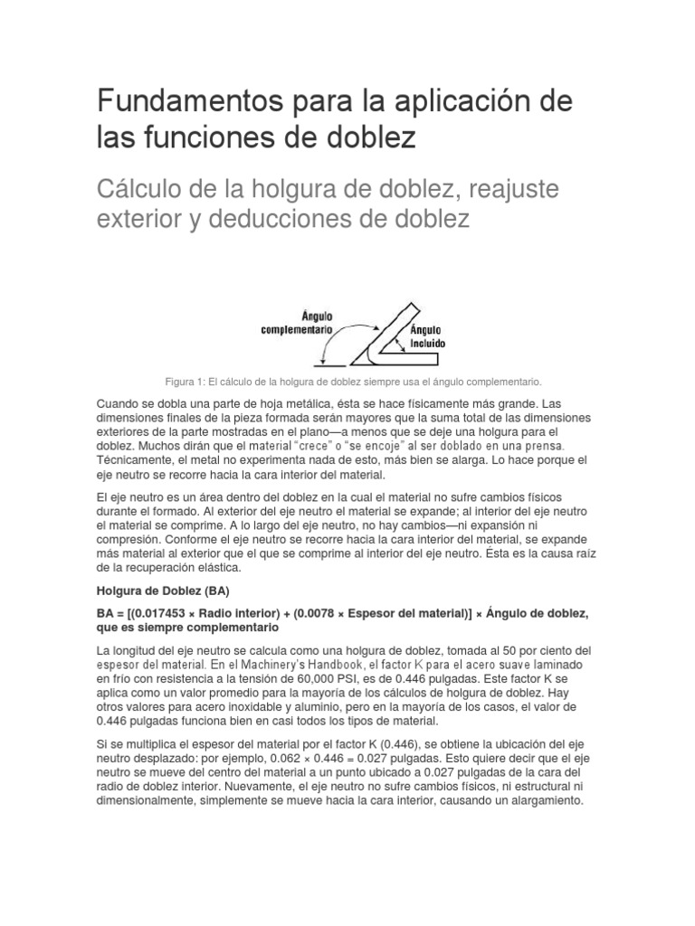 Fundamentos del Doblez de Materiales | PDF | Dimensión | Aluminio