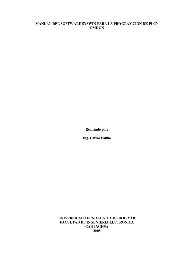 Myslide - Es Manual Del Software Syswin para La Programcion de Plcs Omron Embotelladora - PDF ...