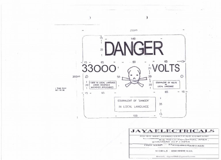 33 KV Danger Board, CTS, PTS, Current Transformer, Potential ...