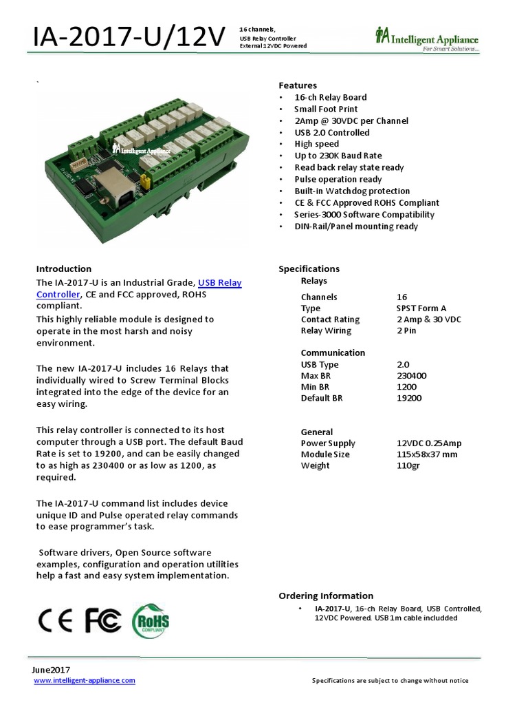 Intelligent Appliance | PDF | Usb | Relay
