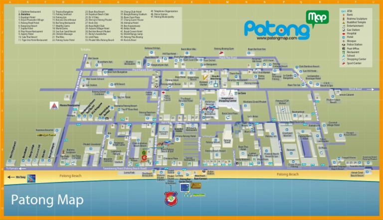 Patong Map: Patong Beach Patong Beach | PDF | Hospitality Industry | Hotel And Leisure Companies