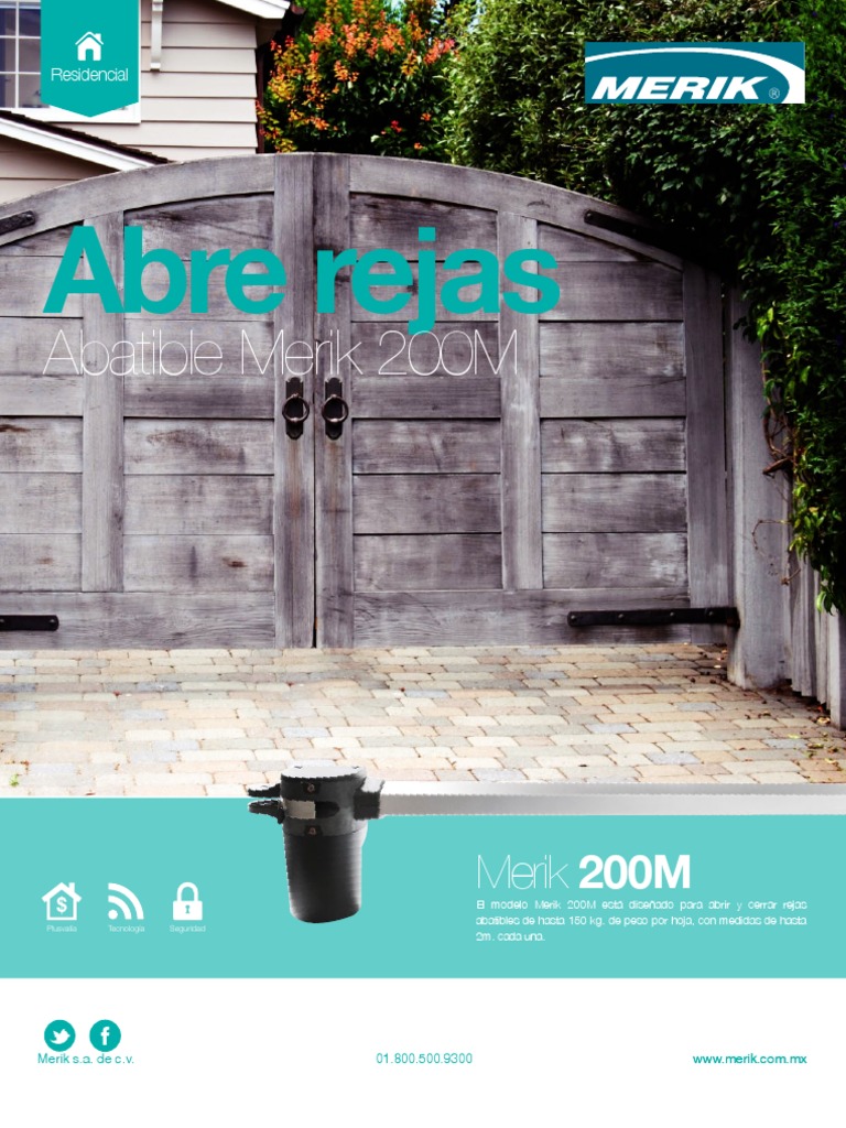 Abre rejas: Abatible Merik 200M