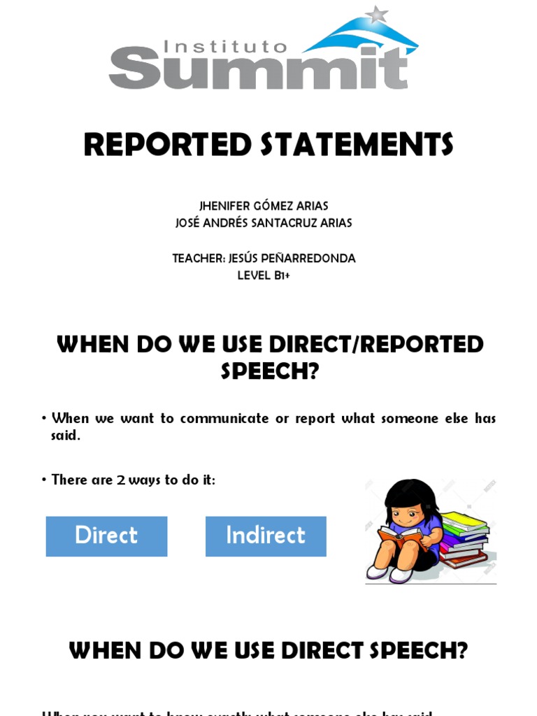 Direct and Reported Speech | PDF | Language Mechanics | Cognitive Science