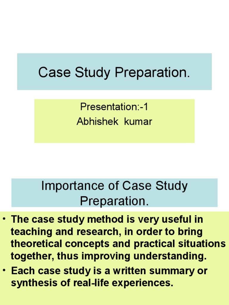 Case Study Preparation | PDF | Case Study | Knowledge