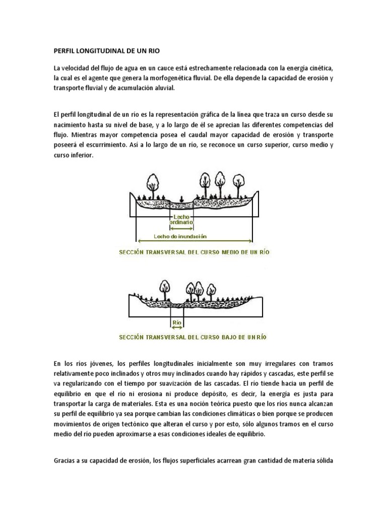 Perfil Longitudinal de Un Rio | PDF | Río | Geografía Física