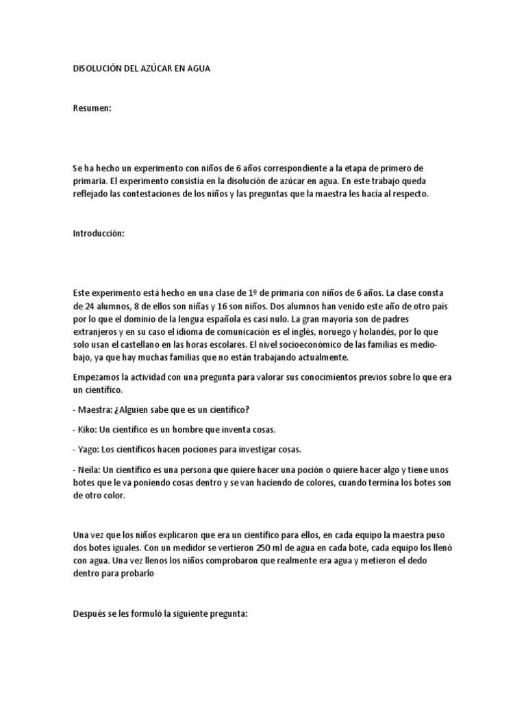 Disolución Del Azúcar en Agua | PDF | Electrón | Resistividad Eléctrica ...