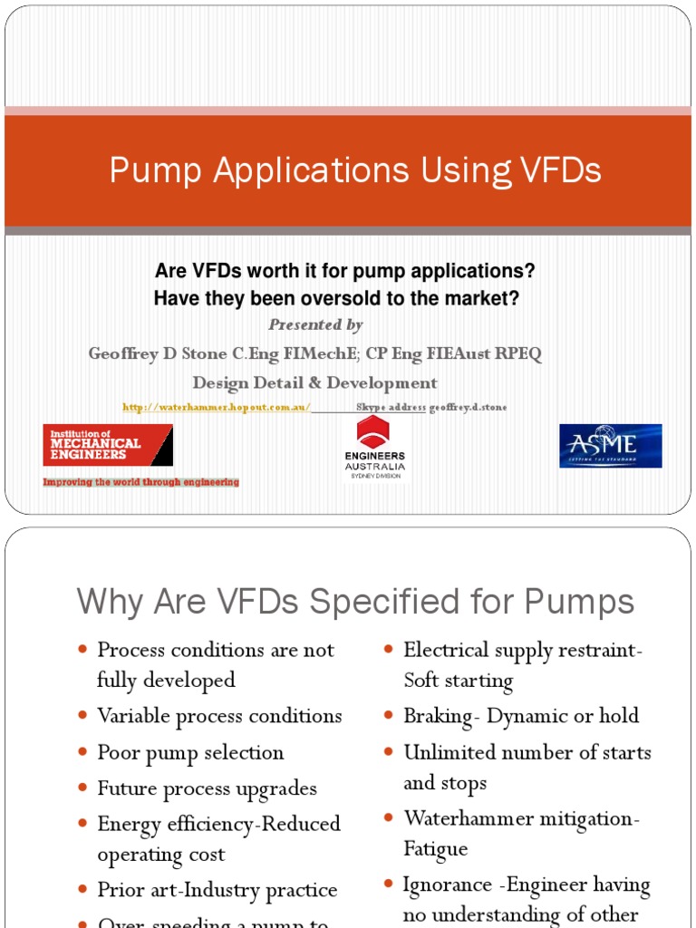VFD Presentation | PDF | Pump | Electric Power