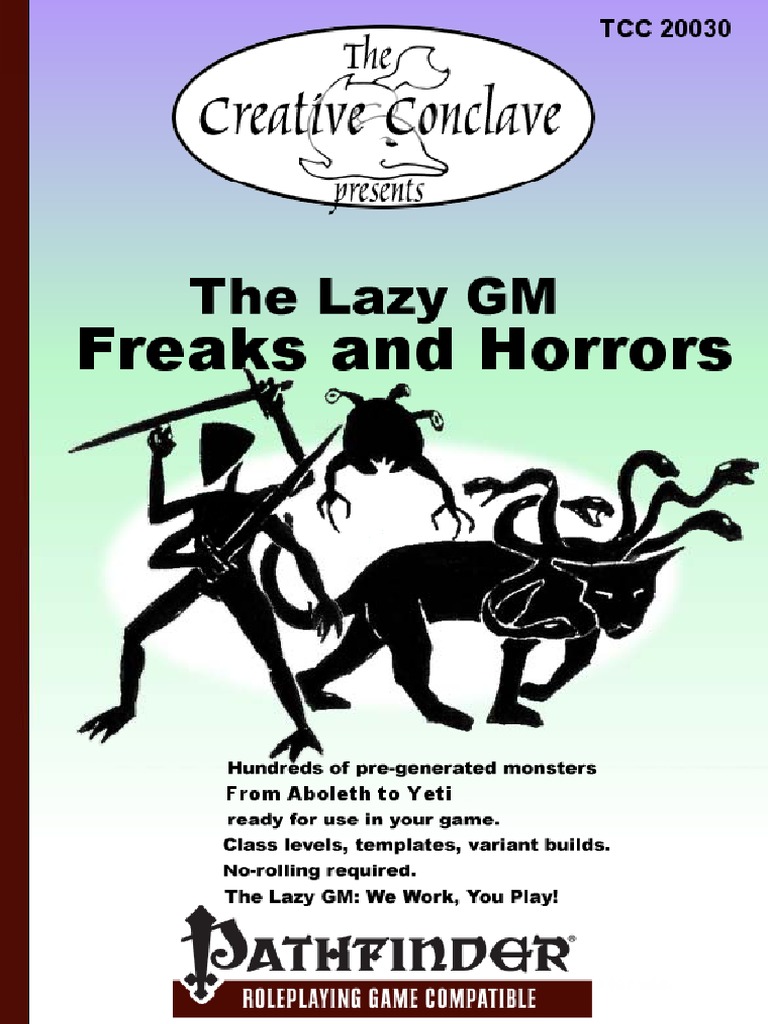 Lazy GM Horror Guide | PDF | Role Playing Games | D20 System