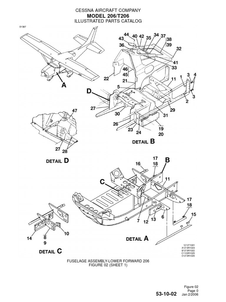 MODEL 206/T206: Cessna Aircraft Company Illustrated Parts Catalog | PDF ...