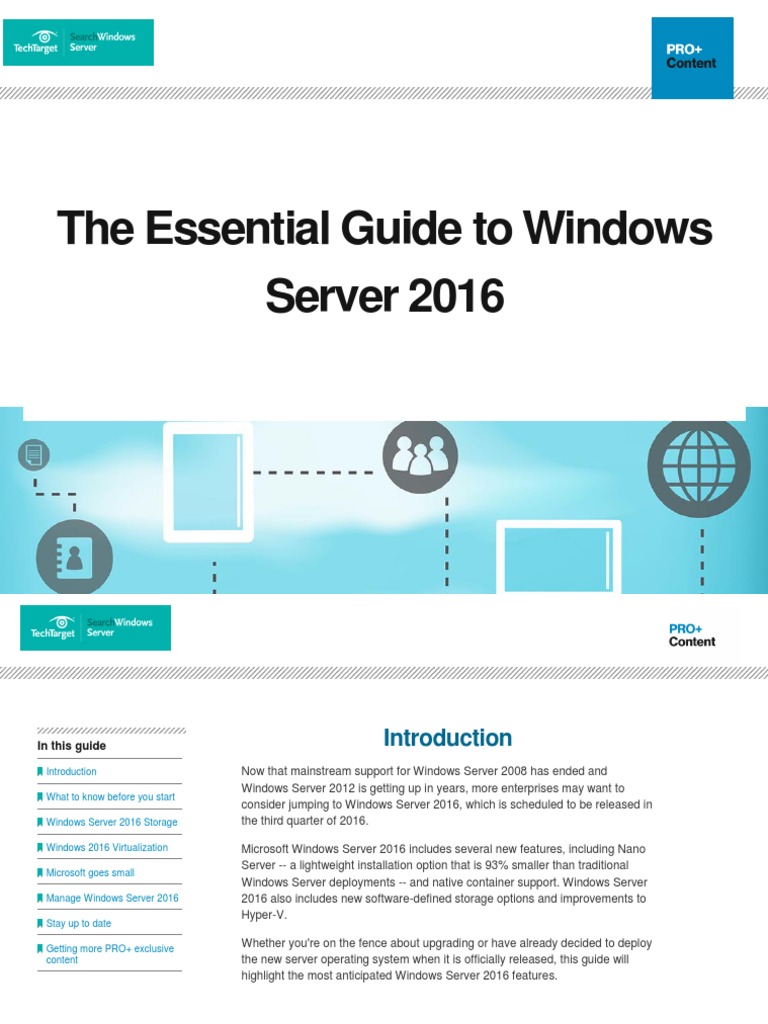 Microsoft Windows Server 2016 Essential Guide | PDF | Computer Cluster | Hyper V