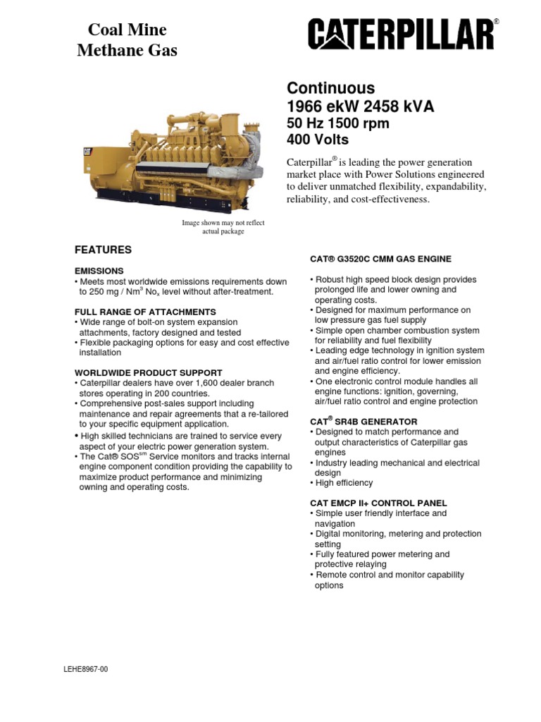 Cat G3520C Engine Coal Mine Gas | PDF | Engines | Turbocharger