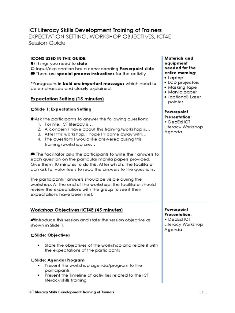 Developing ICT Literacy: Objectives, Expectations, and the Role of ...