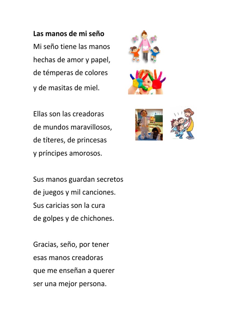 Poema De Manos Que Ayudan A Los Maestros 15 Hermosos Poemas Para