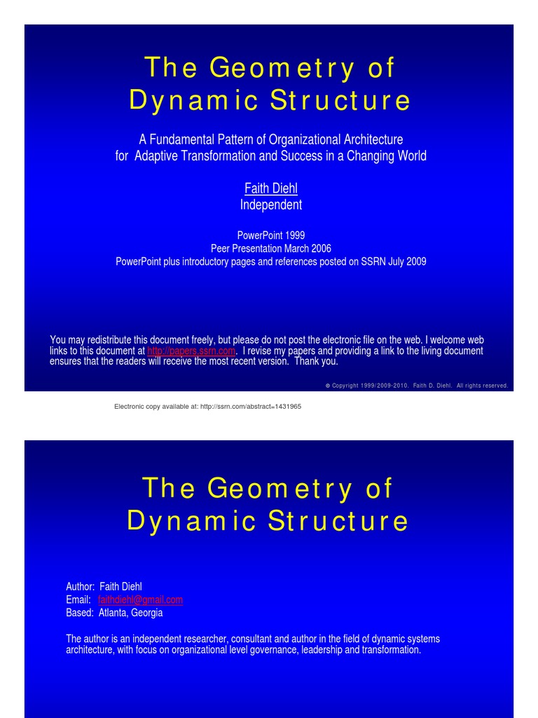 Geometry of Dynamic Structure by Diehl | PDF | System | Emergence