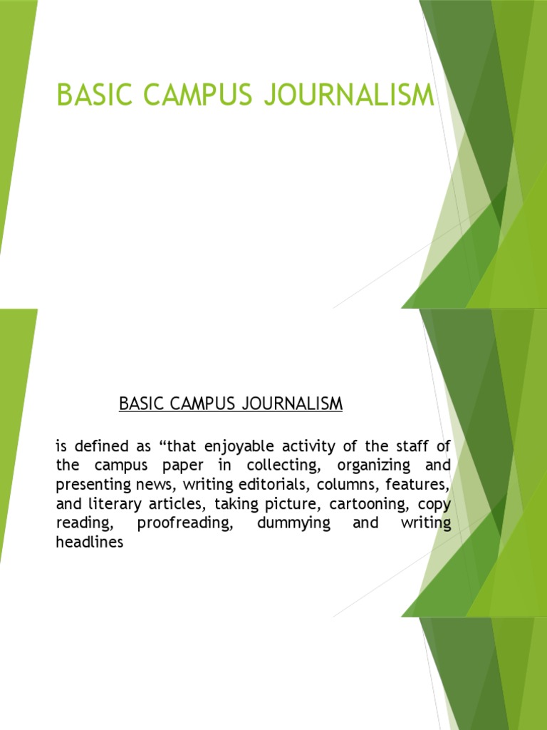 Campus Journalism Roles and Policies | PDF | Newspapers | Editing