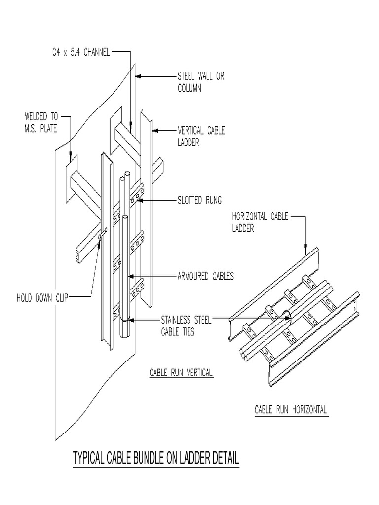 Typical Cable Bundle On Ladder Detail | PDF