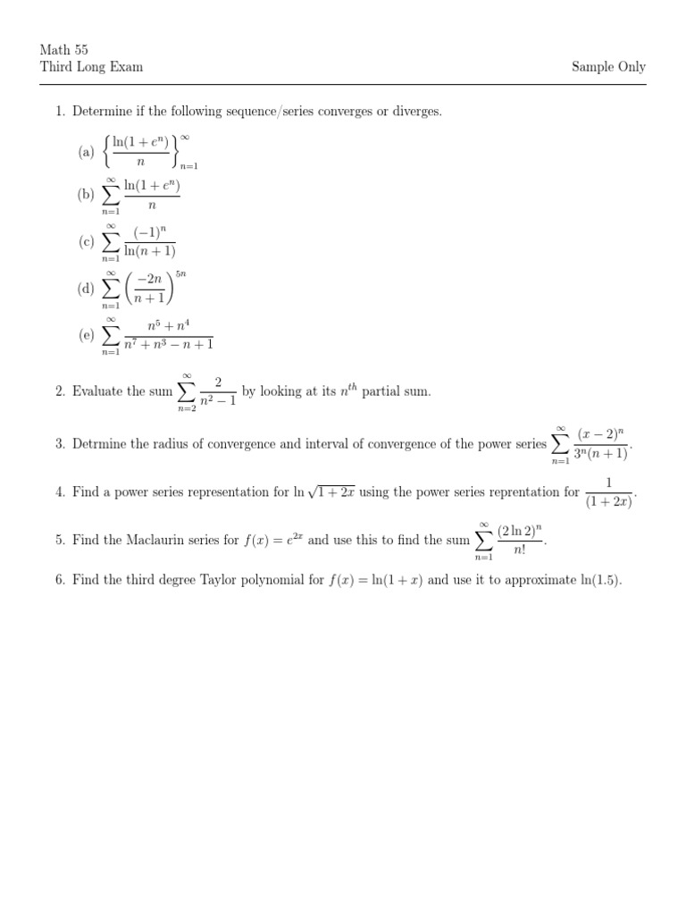 Math 55 Samplex 3. 2013 PDF | PDF