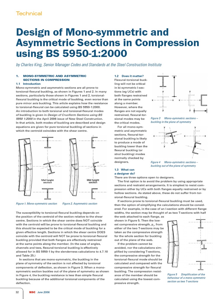 0-Design of Mono-Symmetric and Asymmetric Sections in Compression | PDF ...