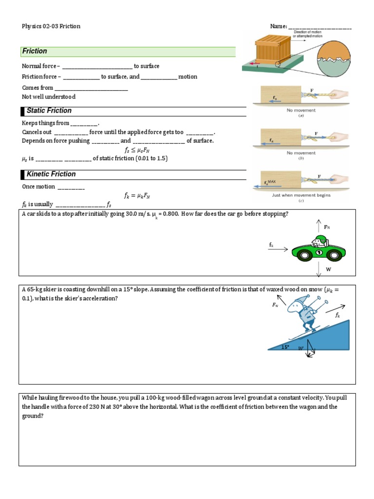 Physics 02-03 Friction | Friction | Force