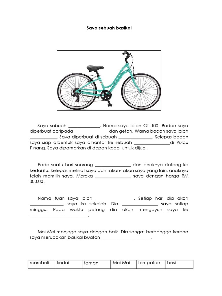 Saya Sebuah Basikal Pdf