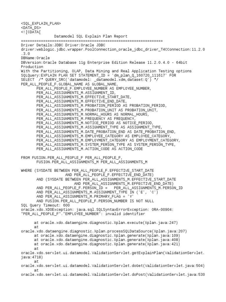 Explain Plan | PDF | Oracle Database | Information Retrieval
