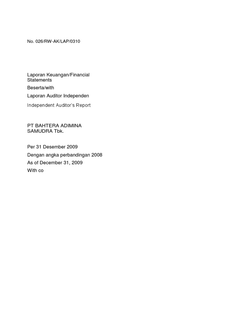 Audit - Disclaimer PDF | PDF