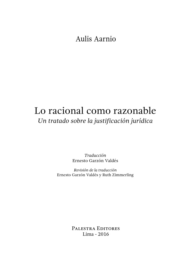 Lo Racional Como Razonable | PDF | Fuentes del derecho | Justicia