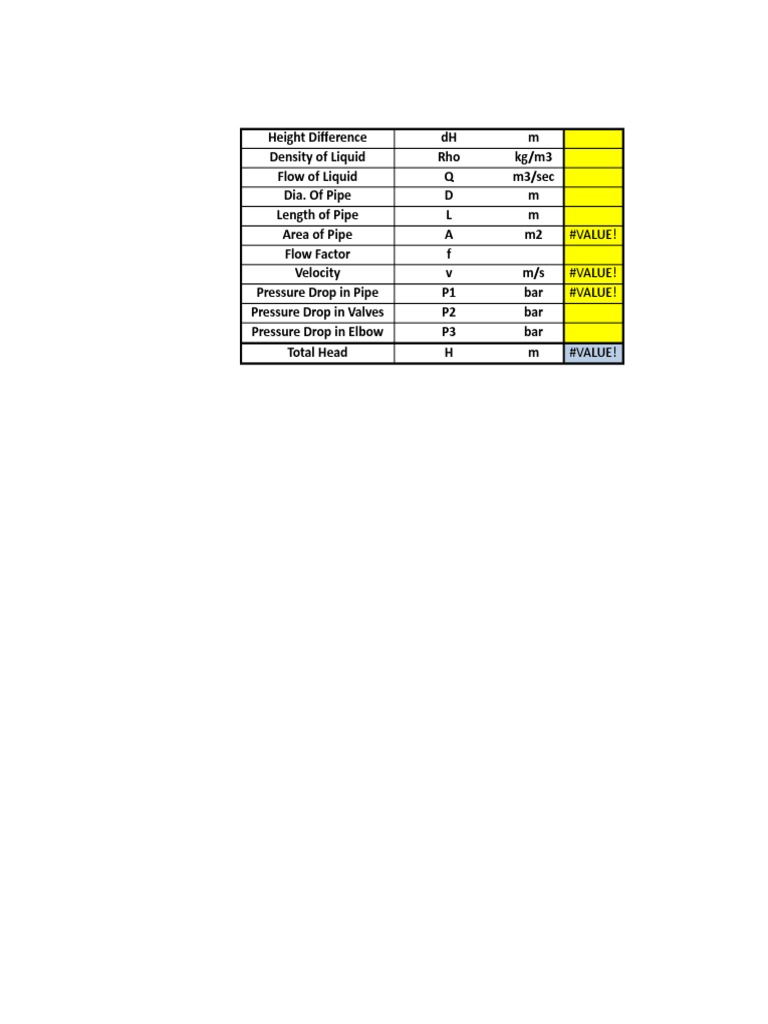Head Calculation | PDF | Home & Garden | Technology & Engineering