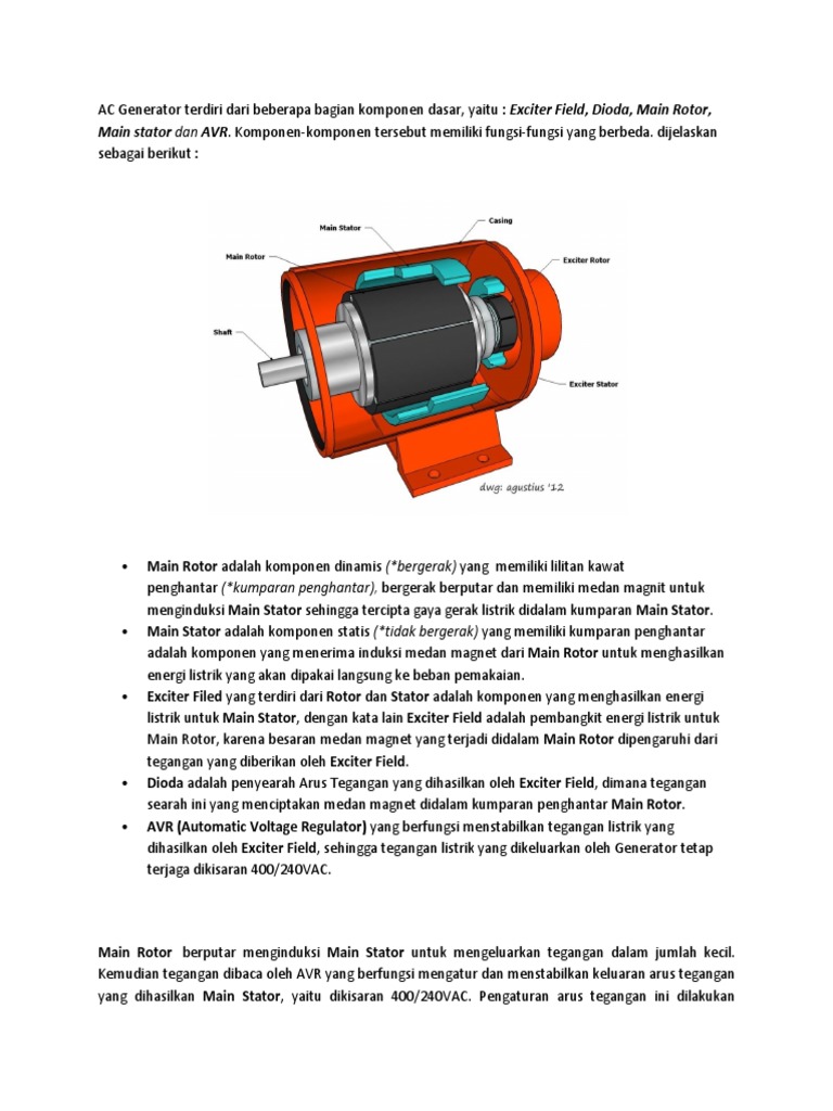 Fungsi Utama Komponen AC Generator | PDF