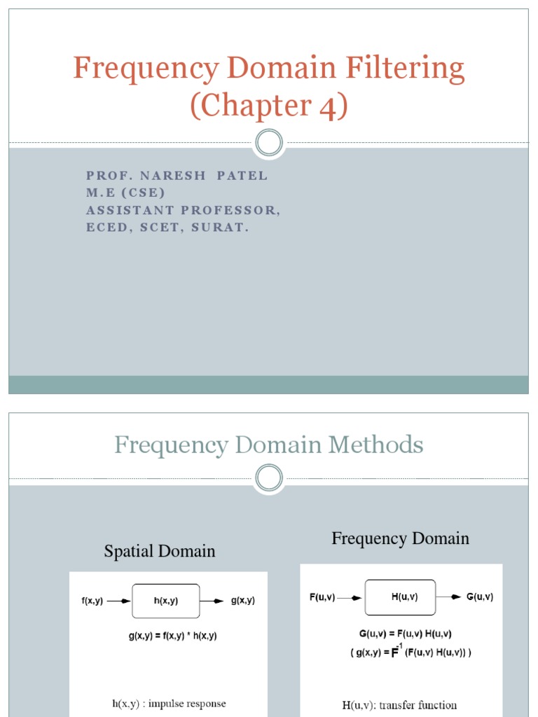Filtering in Frequency Domain1 | PDF | Low Pass Filter | Filter (Signal ...