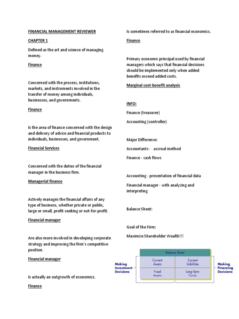Fin Man Reviewer | PDF | Financial Markets | Securities (Finance)