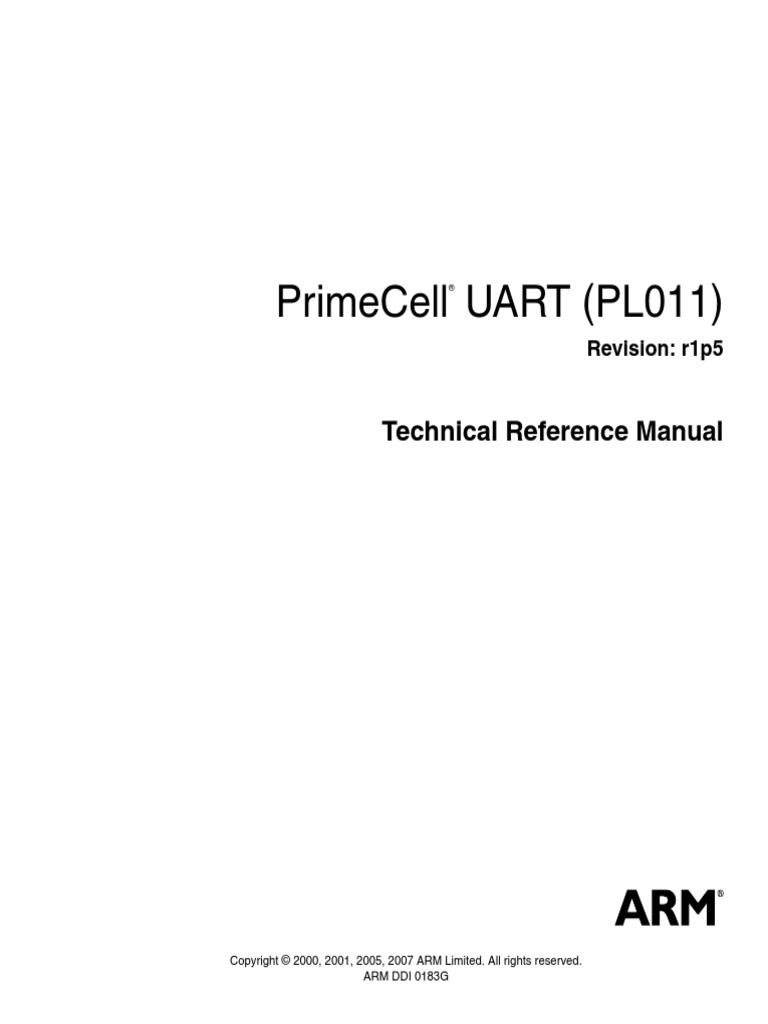 DDI0183G Uart Pl011 r1p5 TRM | PDF | Computer Hardware | Computer ...