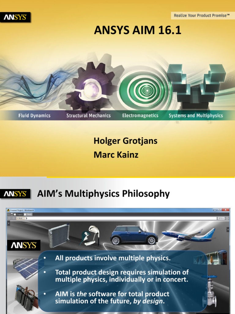 CFD 07 Grotjans Kainz ANSYS AIM-Update | PDF | Simulation | Software ...