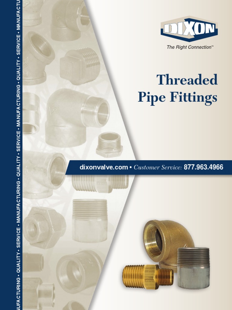 Dixon Threaded Pipe Fittings To 6 Inch Catalog | PDF