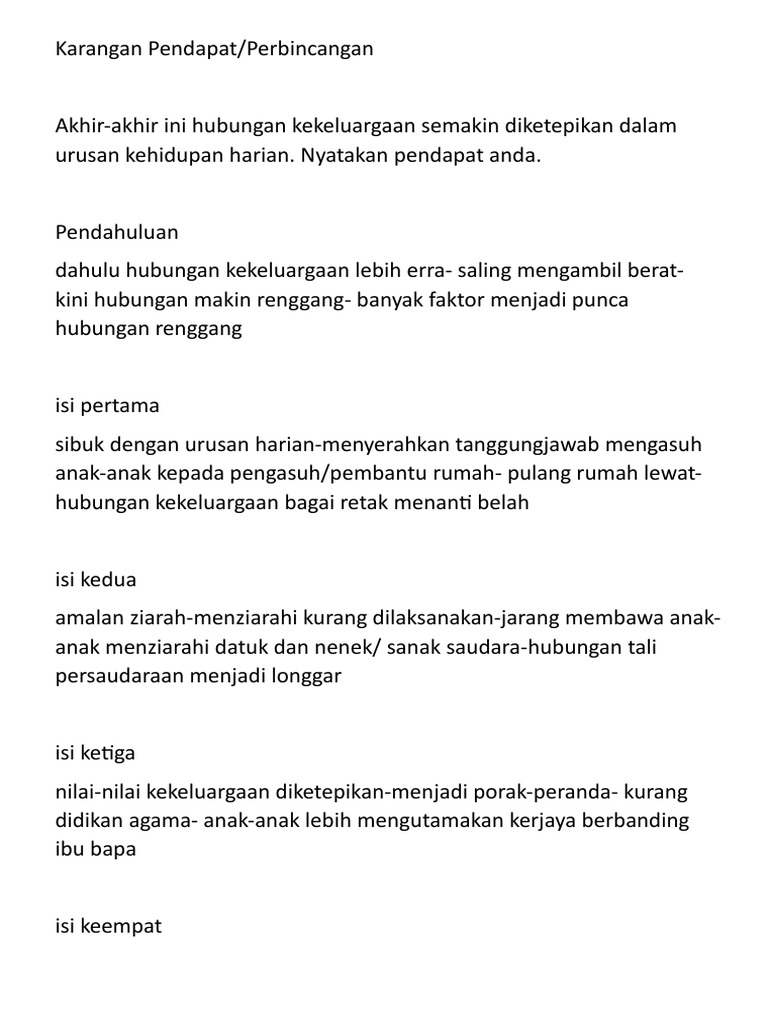Karangan Pendapat | PDF