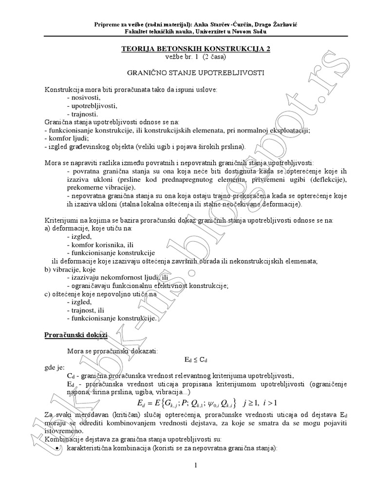 TBK2 - Vezbe 01 I 02 - Draft | PDF