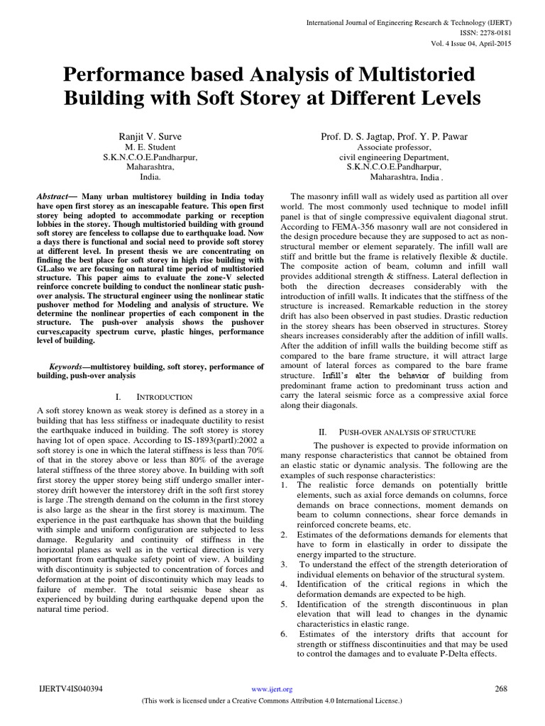 Soft Storey at Different Level | PDF | Strength Of Materials ...