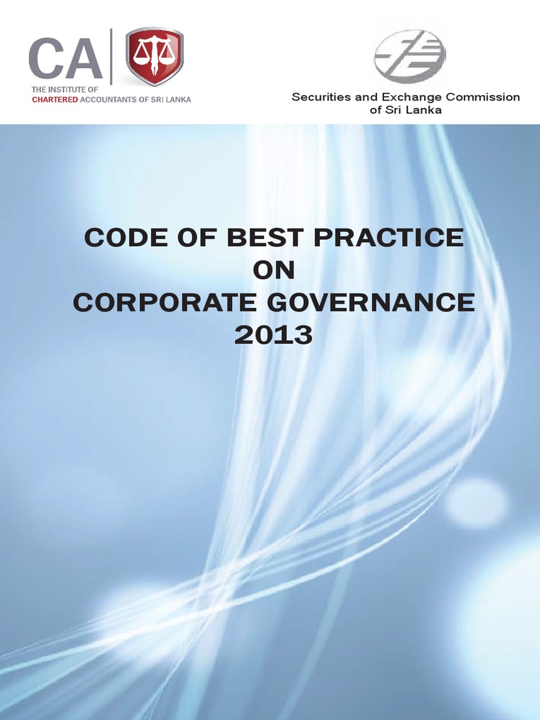 Corporate Governance Code 2013 Book | PDF | Board Of Directors ...