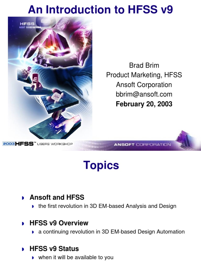 Presentation - An Introduction To HFSS v9.0 | PDF | Spice | Automation
