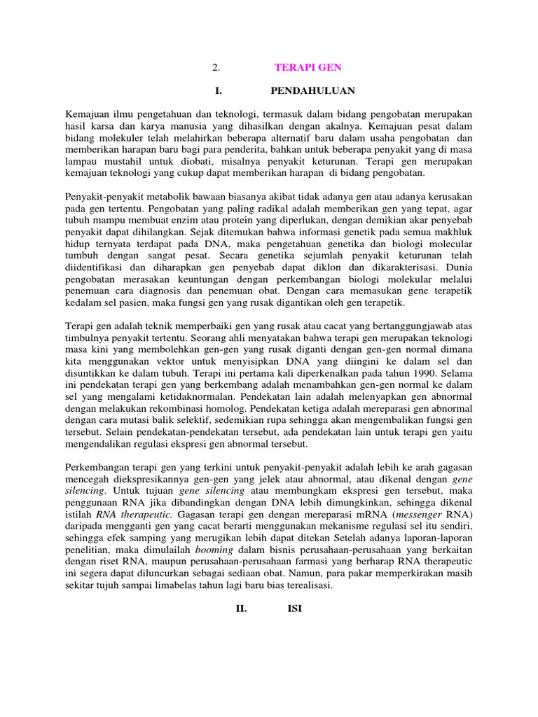 Terapi Gen | PDF | Sains & Matematika