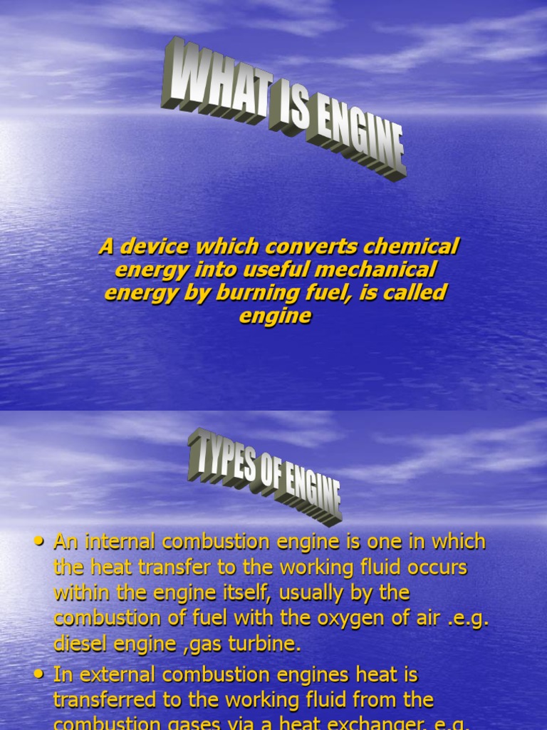 Basic Engine Presentation1 | PDF | Computers | Technology & Engineering